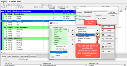 A Sample Construction Schedule in Primavera P6