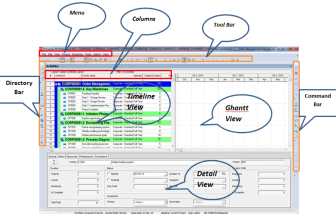 A Sample Construction Schedule in Primavera P6