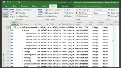 Microsoft Project Tutorial: Introduction to Baselines