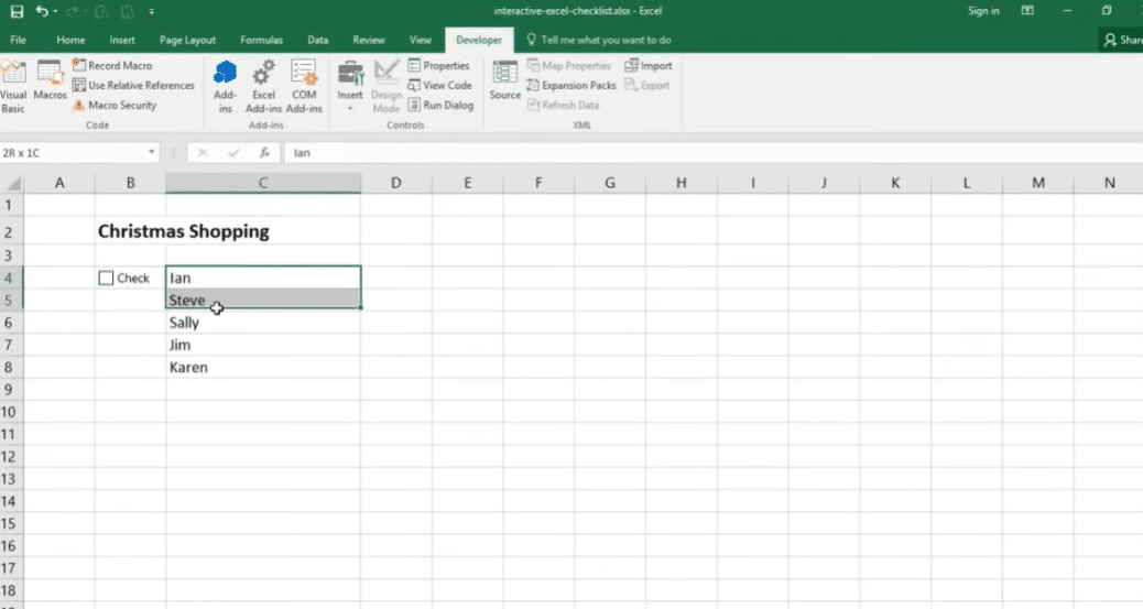 How do I make a checklist in Excel? - projectcubicle