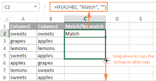 How to Compare Two Columns in Excel for Matches?