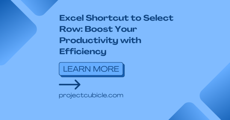 Excel Shortcut to Select Row: Boost Your Productivity