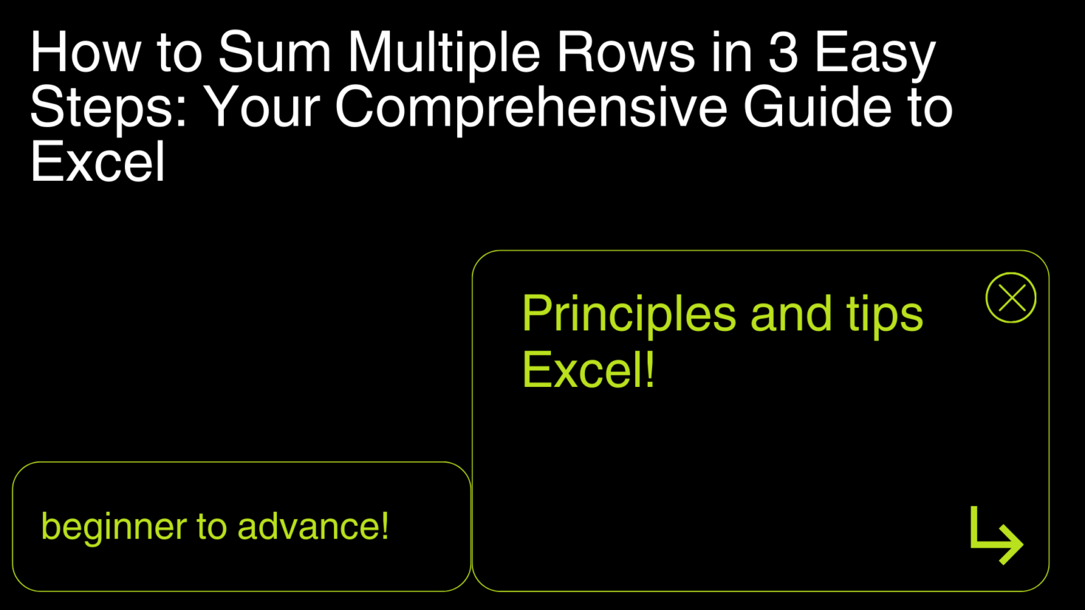 How to Sum Multiple Rows in 3 Easy Steps